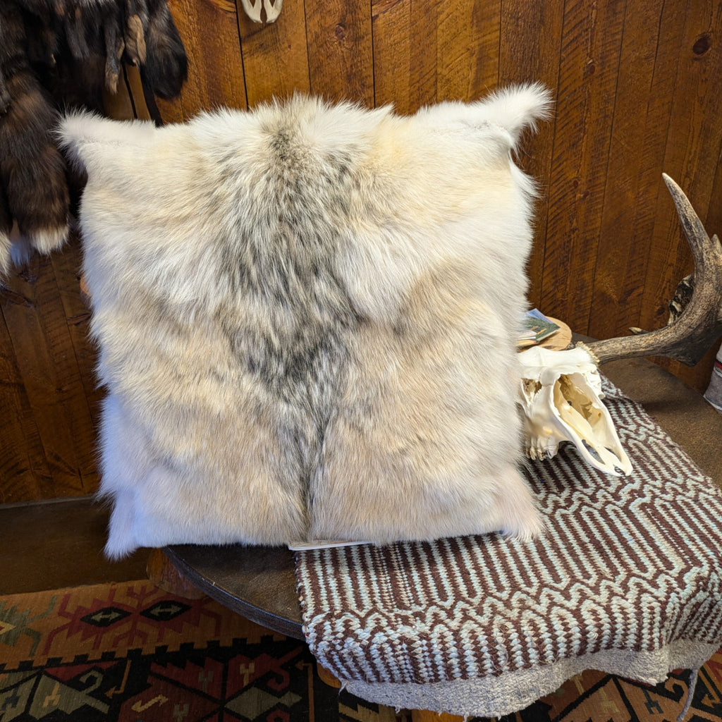 One-of-a-Kind Arctic Wolf Fur Pillow - Giant 32" Size – True North Furs